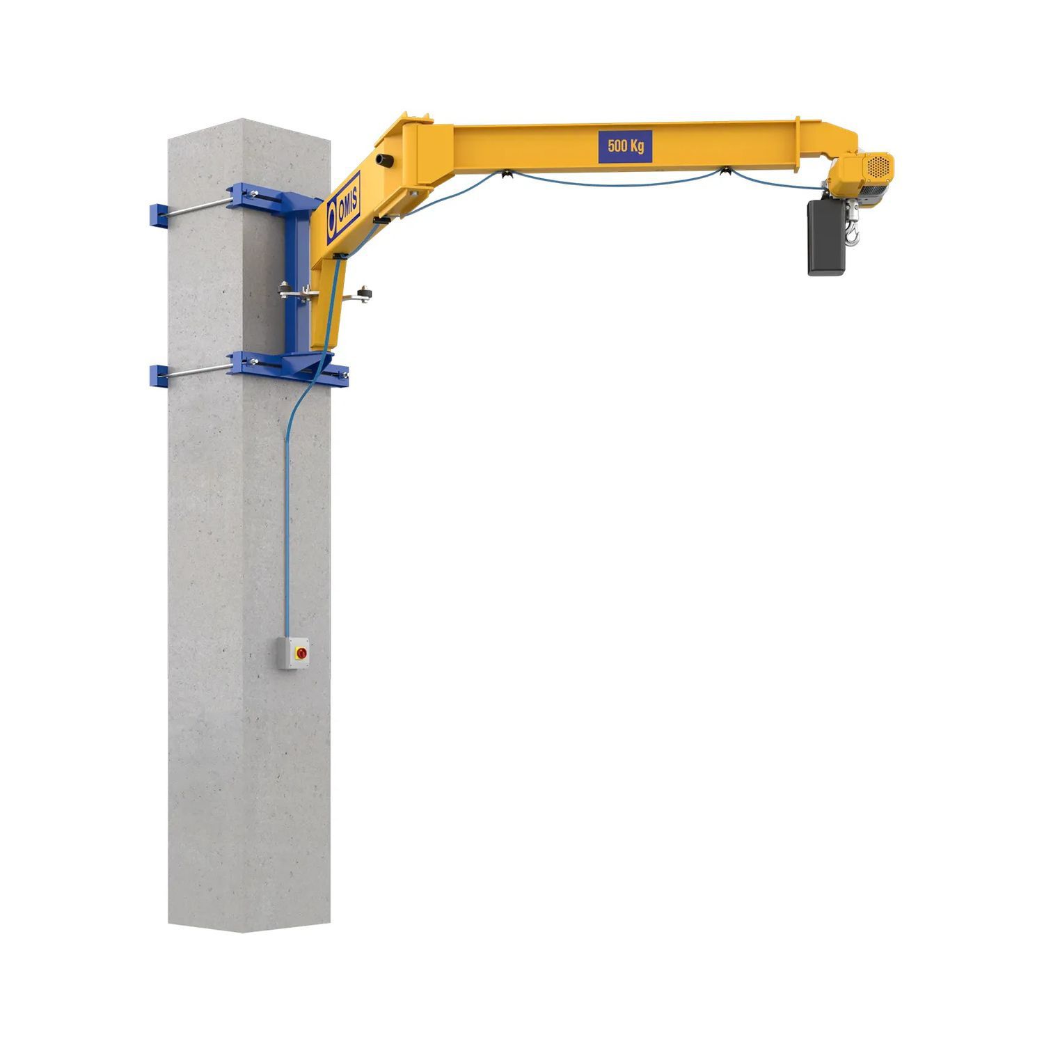 Wandschwenkkran - MS - OMIS - 300° / mit Gelenk / rotierend