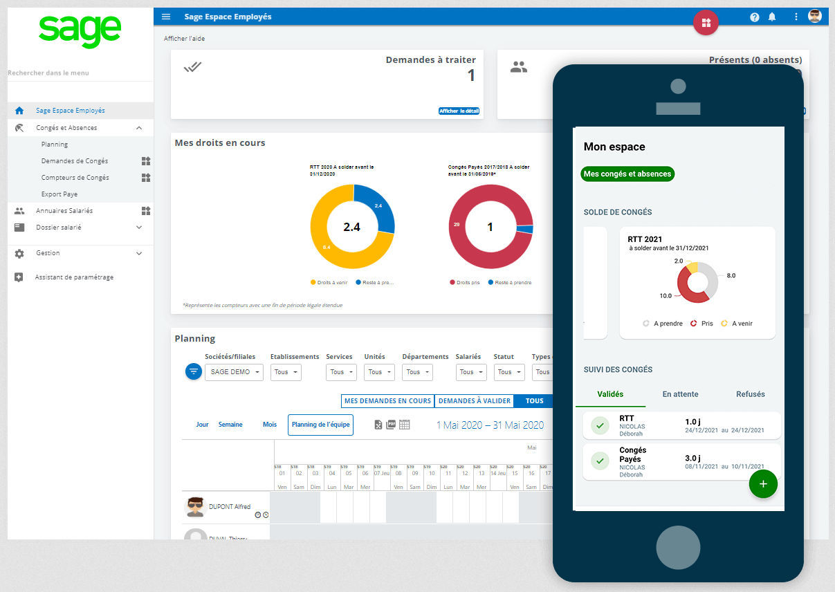 Management-Software - Sage Espace Employés - Sage bäurer GmbH ...