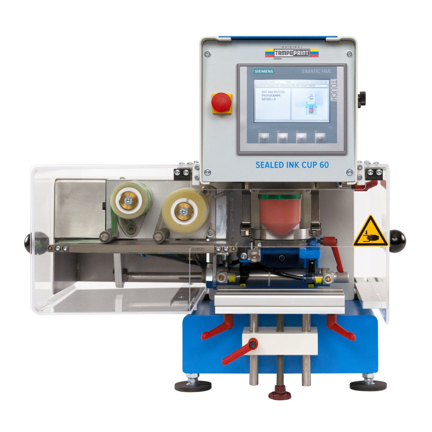 Tampondruckmaschine mit hermetischem Farbgebersystem - SEALED INK CUP ...