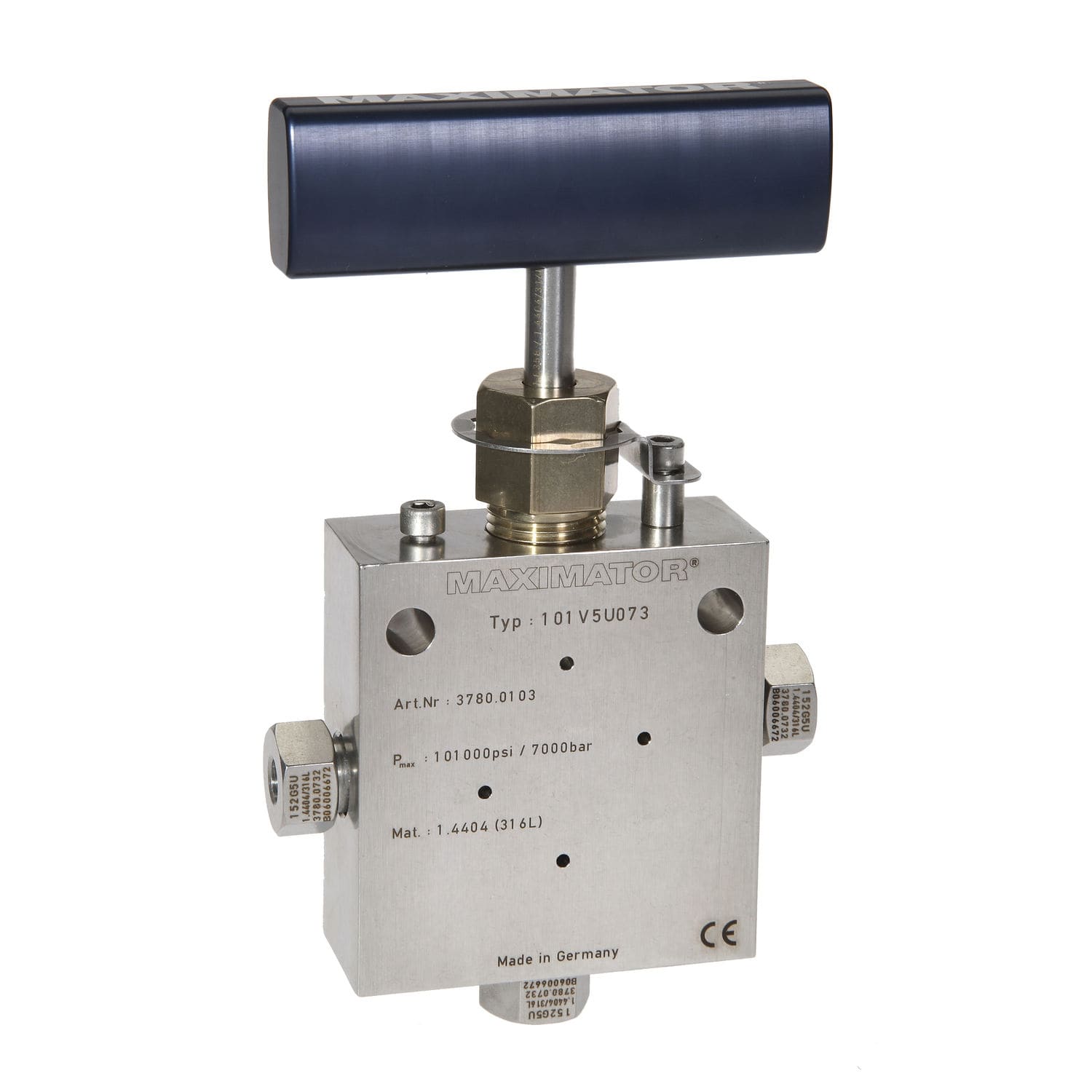 Handventil - 101V series - Maximator GmbH - Stell / für Gas / Edelstahl