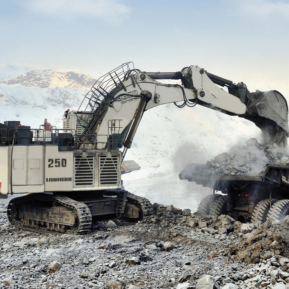 Großformatiger Bagger - R 9350 - Liebherr Excavators - auf Raupen ...