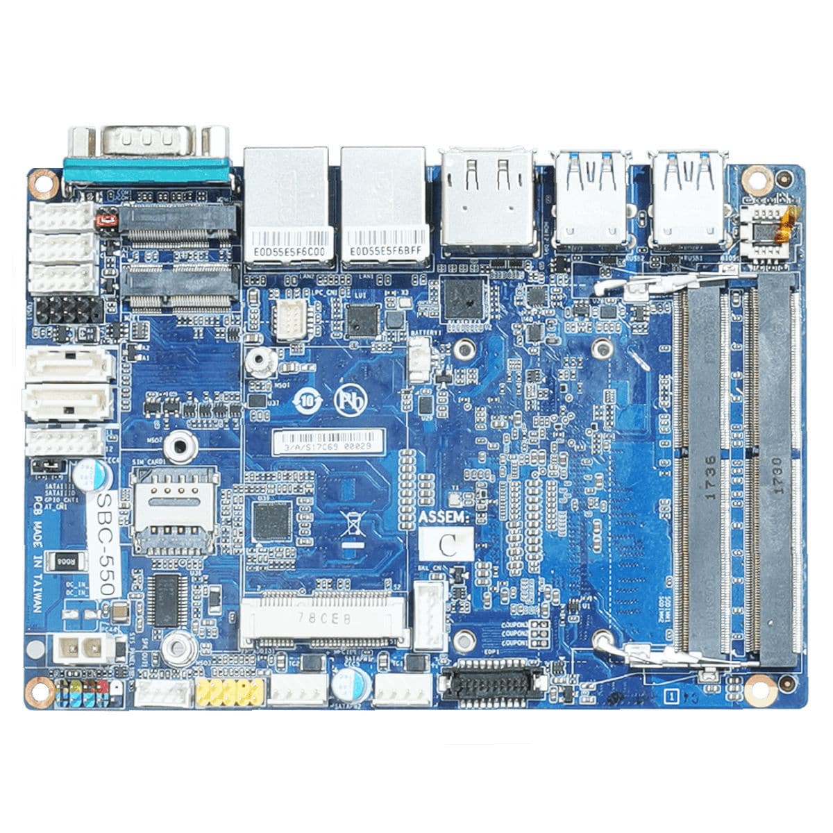 Single-Board-Computer / 3,5'' - SBC-550 - Qbic Technology - Dual-Core ...