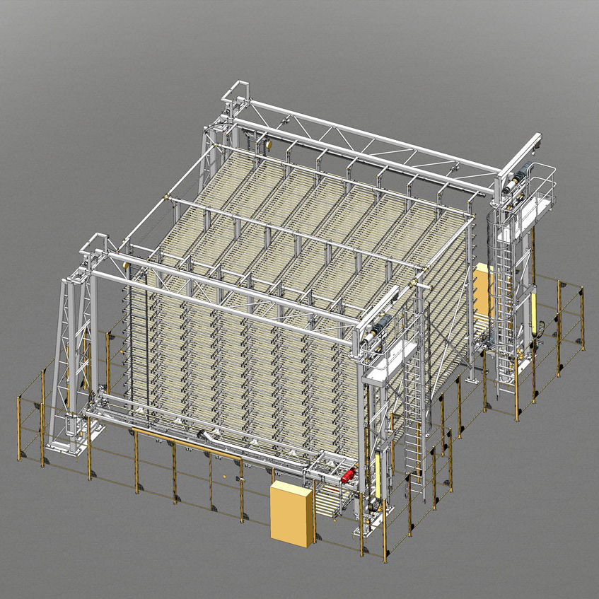 Horizontales automatisches Lagersystem - FSET - ROFA Group - vertikal