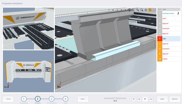 Simulationssoftware - MEGAbend - RAS Reinhardt Maschinenbau GmbH - Netzwerk / Maschinen / 3D