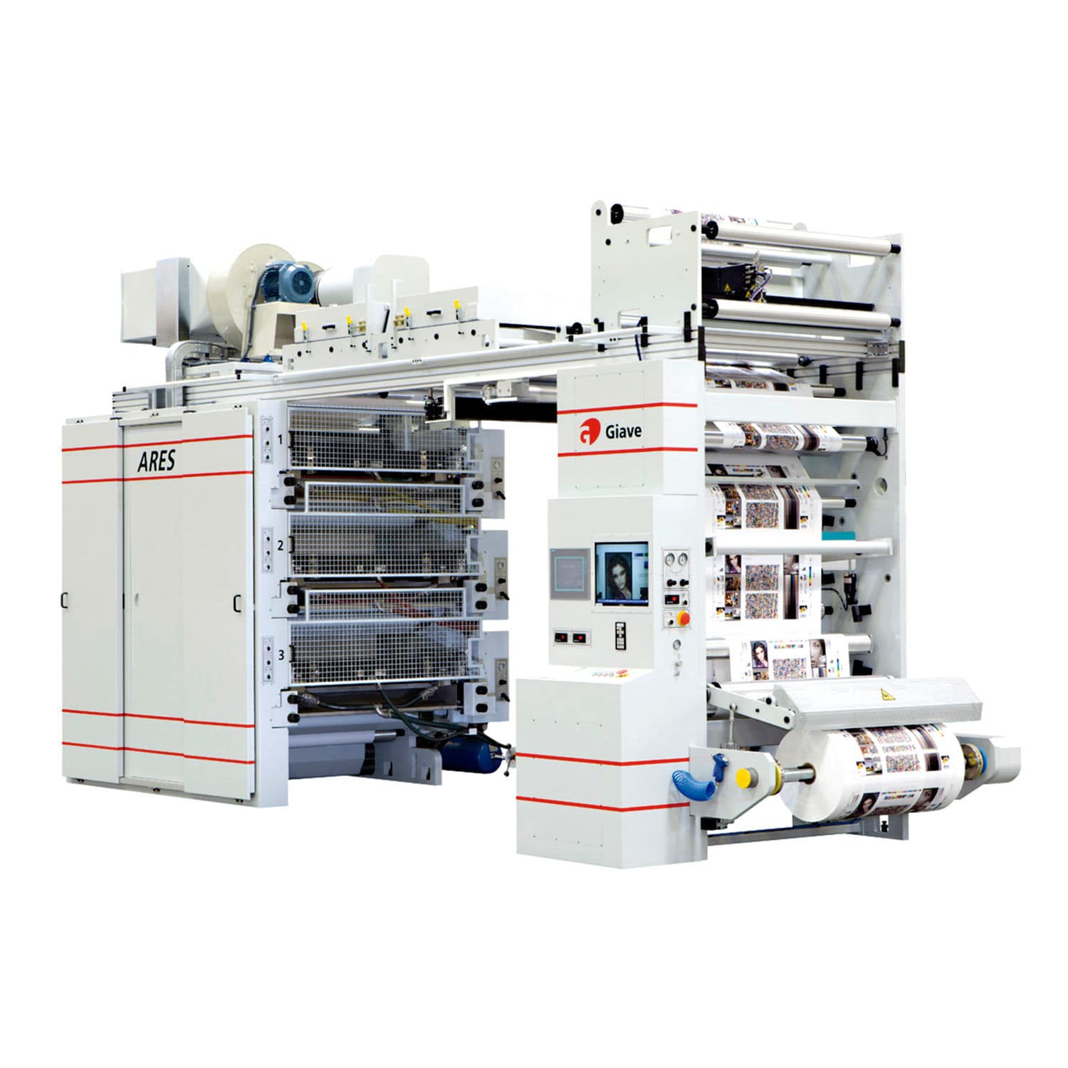 Stack-Flexodruckmaschine - ARES C series - GIAVE S.a - 8-Farben / 6 ...