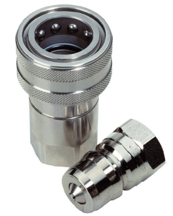 Pneumatischer Anschluss - HNV series - FASTER S.p.A. - Schnell / Edelstahl / mit Klappe