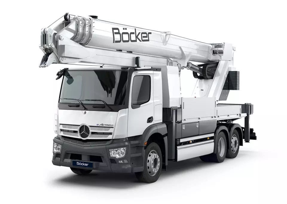 LKW-montierter Kran - AK 48 - Böcker Maschinenwerke GmbH - Teleskop / Turm / für Baustelle