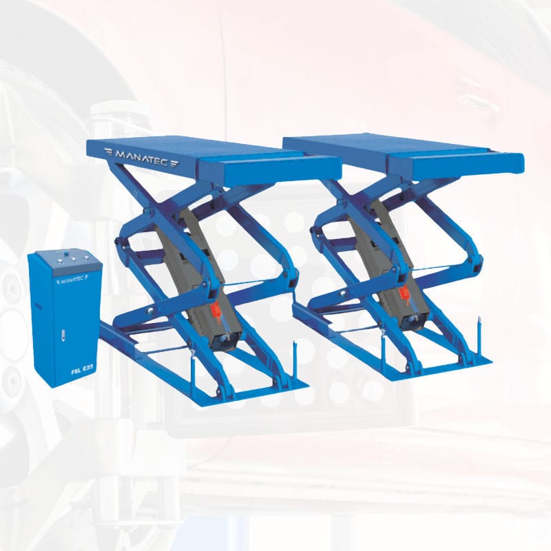 Scherenhebebühne - FSL E 35 - Manatec Electronics Pvt. Ltd. - 3,5 t / elektrohydraulisch / 110 V