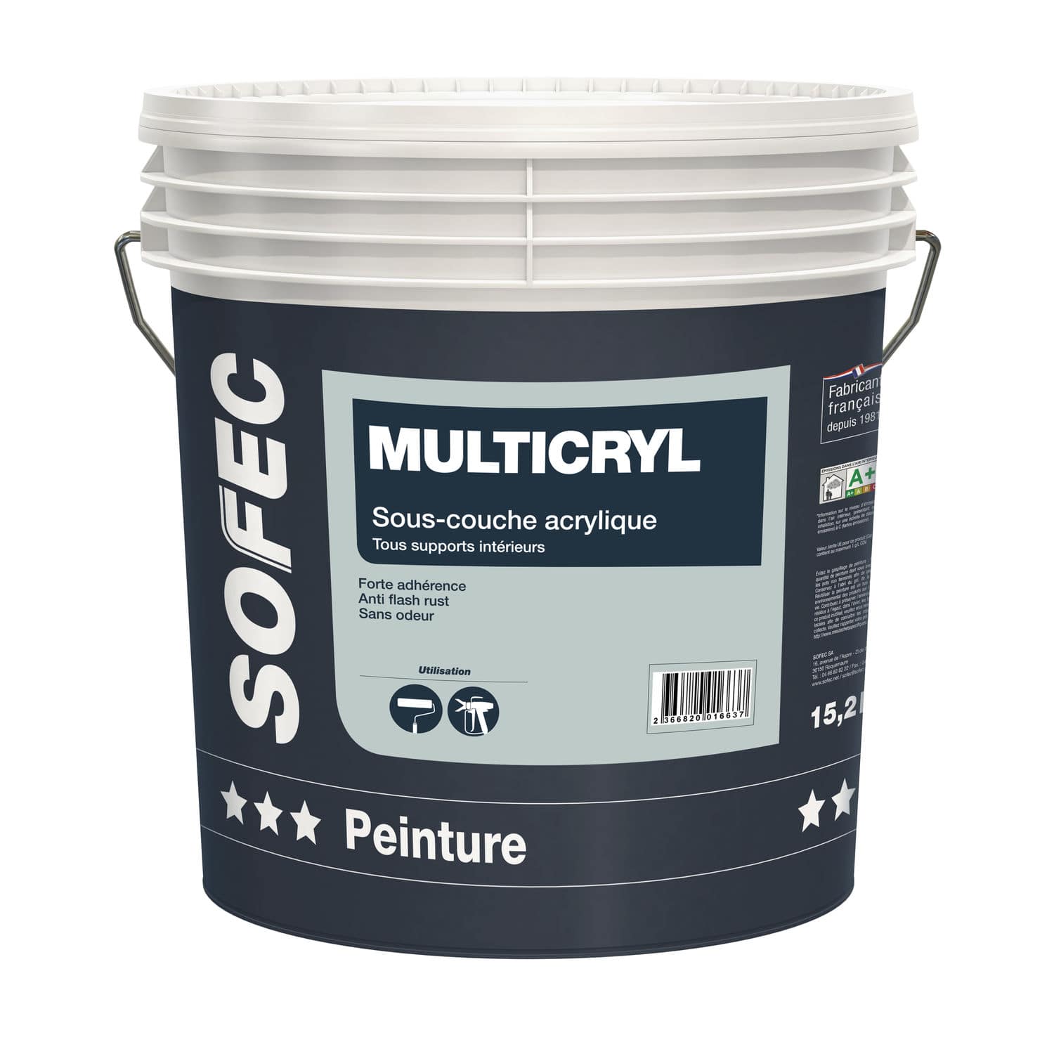 Endfarbe - Multicryl - Sofec - flüssig / Acryl / für Gebäudetechnik