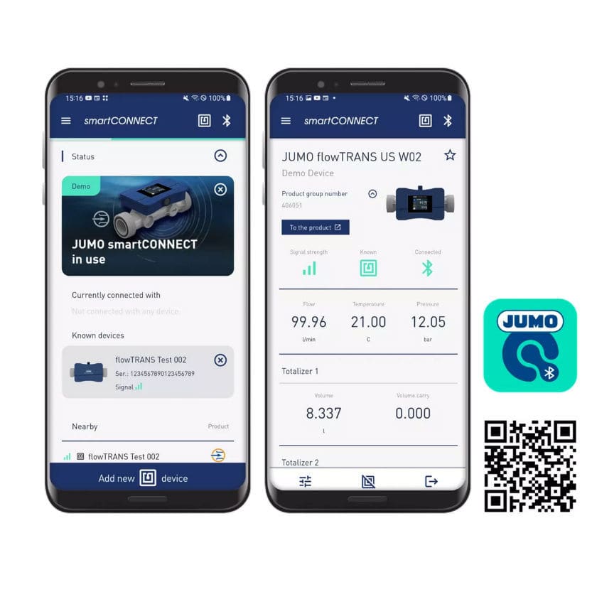 Mobile App / Konfiguration - smartCONNECT - JUMO Process Control, Inc. - Zutritts / Prozess ...
