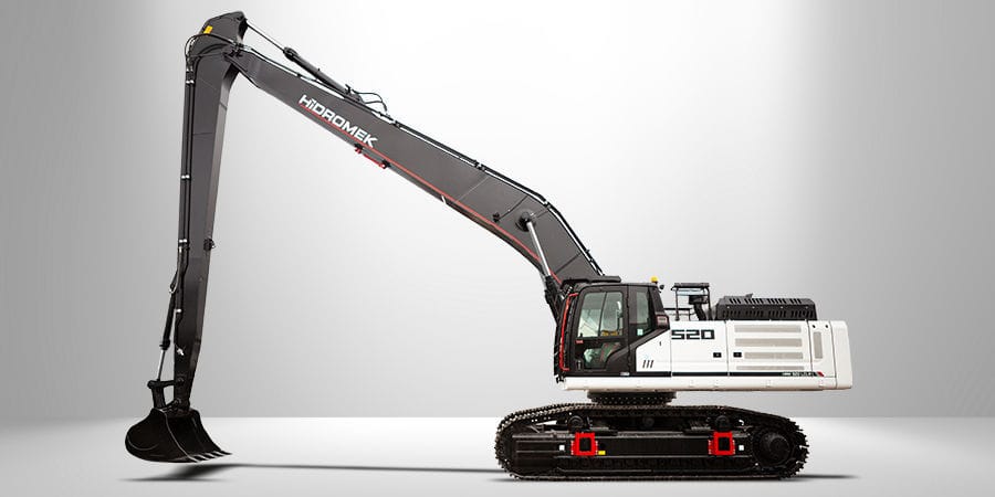 Mittelgroßer Bagger - HMK 520 LC LR - HIDROMEK co. - auf Raupen / Diesel