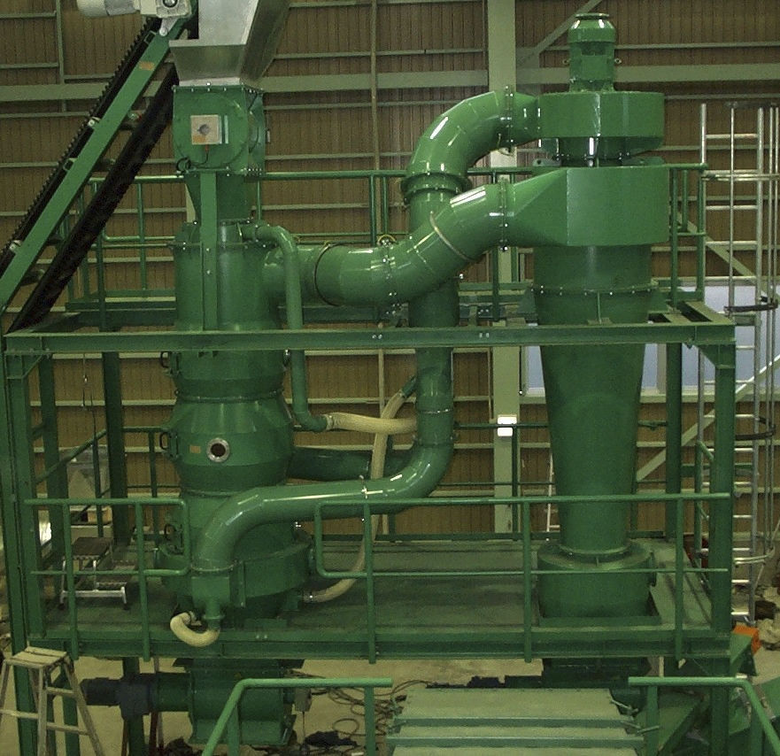 Abscheider mit Dichtungszapfen - KAU series - JÖST - für Quartzsand / Luft