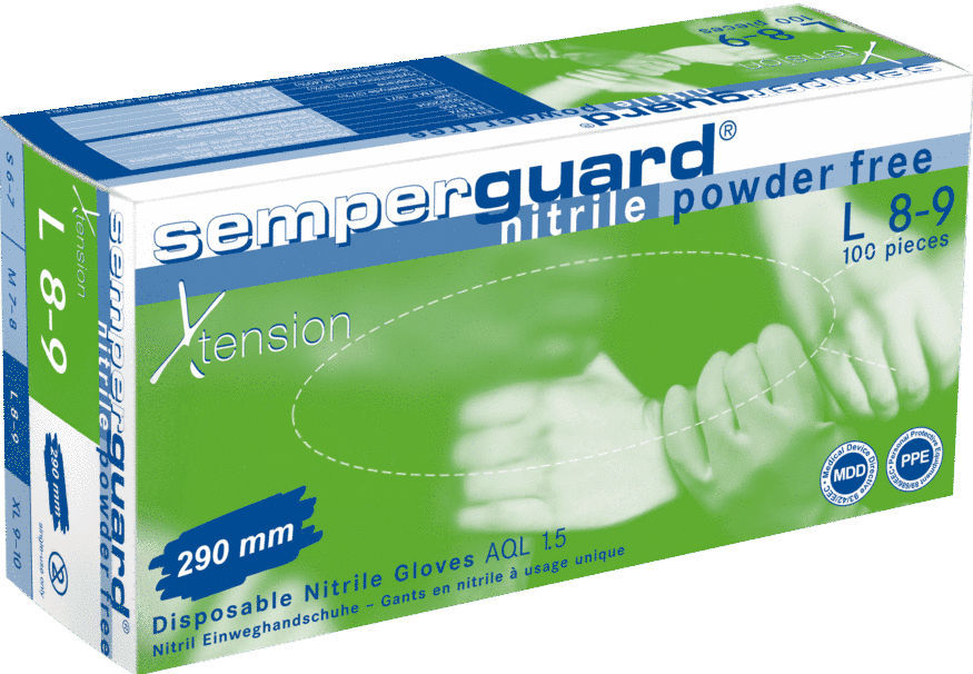 Handschuh für Reinraum - Semperguard® Nitrile Xtension powder-free - Sempermed ...