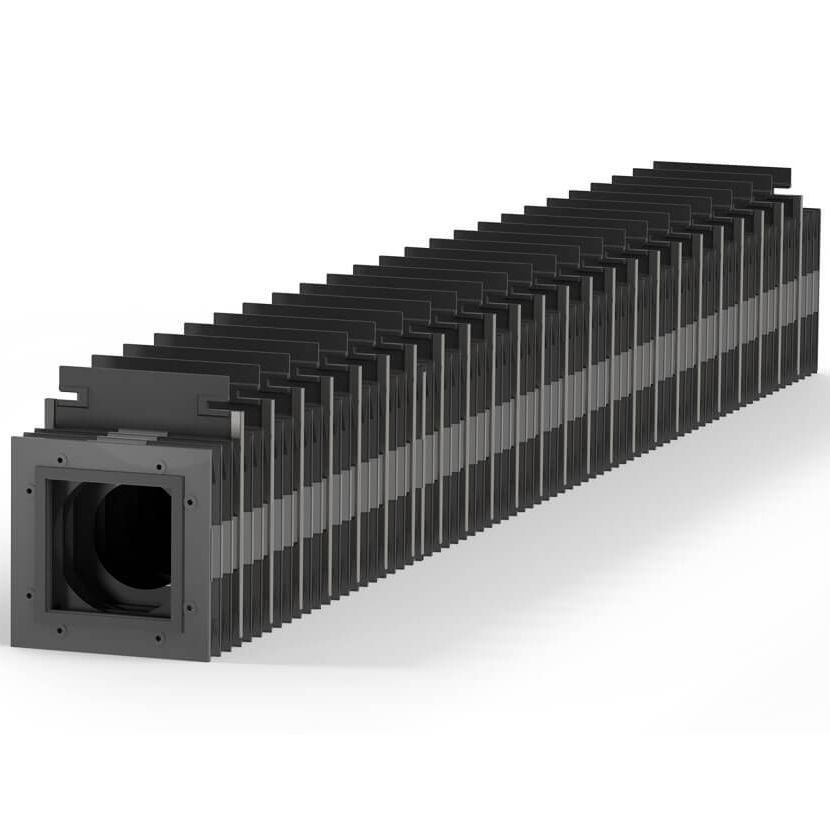 Scheren-Schutzbalg - MöllerWerke GmbH - rechteckig / Metall / für Hebetisch