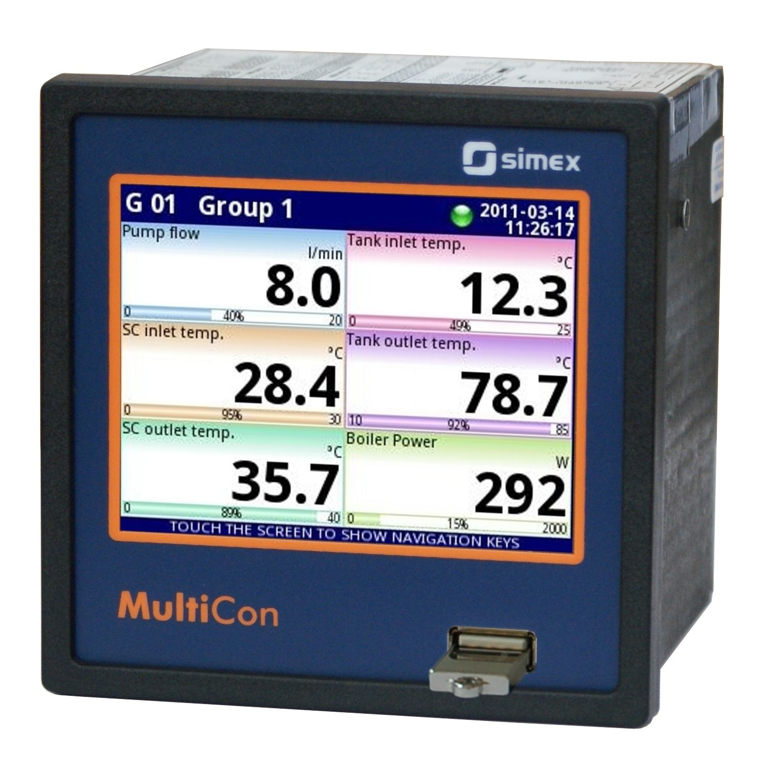 Temperaturregler mit LCD-Display - MultiCon CMC-99 - SIMEX Sp. z o.o. - mit grafischem TFT ...