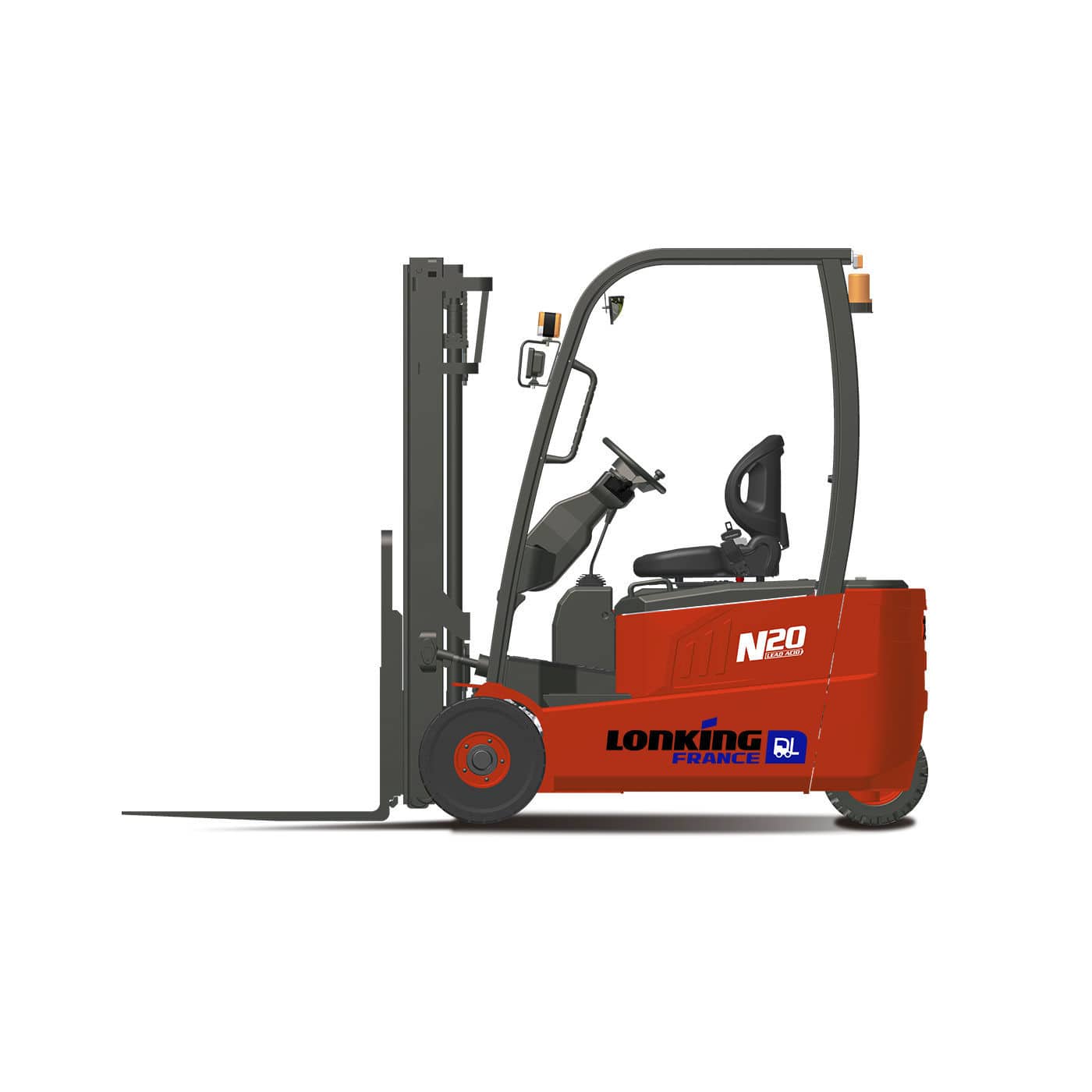 Elektrischer Gabelstapler - LG20BE - Lonking France - Sitz / mit 3 Rädern