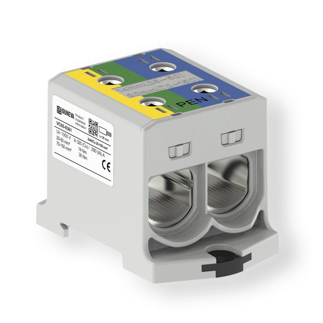 Klemmenblock auf DIN-Schiene - VC05-0361 - ZELEC - Schraubanschluss ...