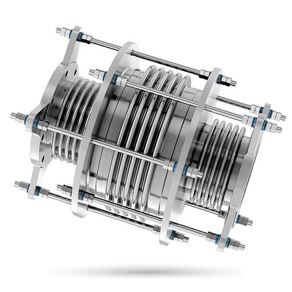 Metall-Kompensator - BM-PB-IN LINE - BIKAR - rund / Flansch / Axial