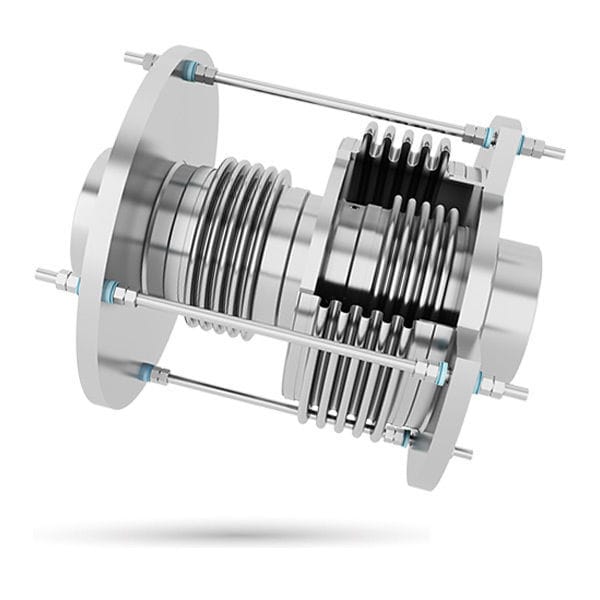 Metall-Kompensator - BM-PB-SHORT - BIKAR - rund / Flansch / Axial