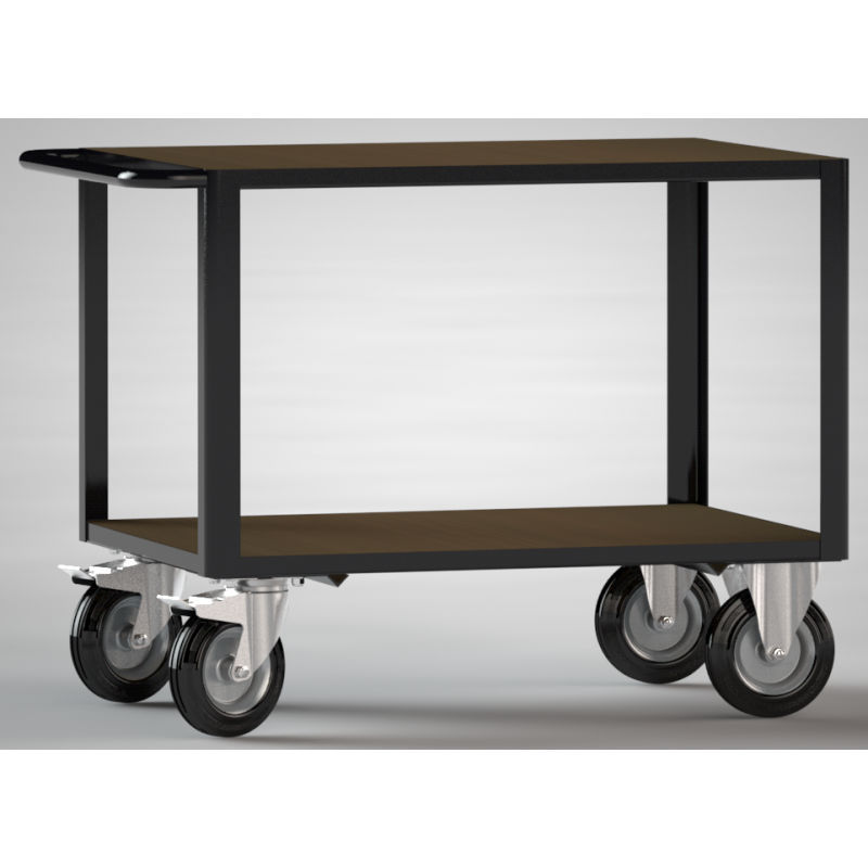 Transportwagen - 8604-6013L-2C12 - KLW LUTZ - Metall / 2 Ebenen / mit Lenkrolle