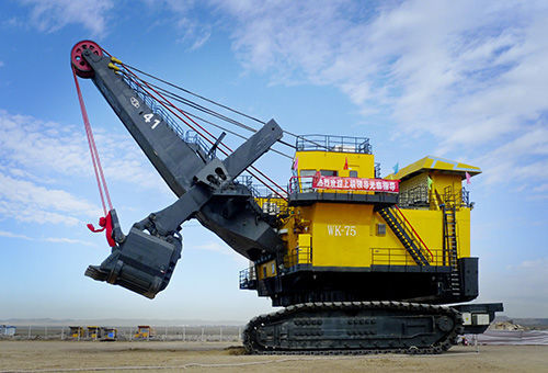 Hochlöffelbagger auf Raupen - WK-75 - TAIYUAN HEAVY INDUSTRY CO.,LTD - für Steinbrüche