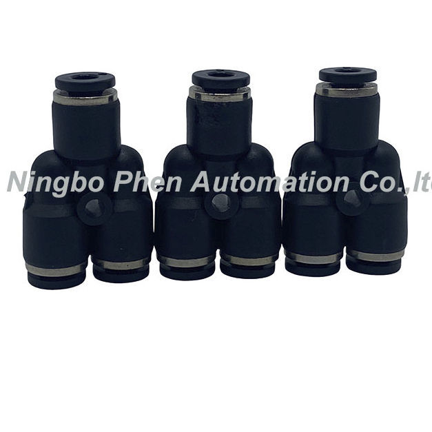 Pneumatischer Anschluss - PY - Ningbo Phen Automation Co., Ltd - Push-in / Y-förmig / Kunststoff