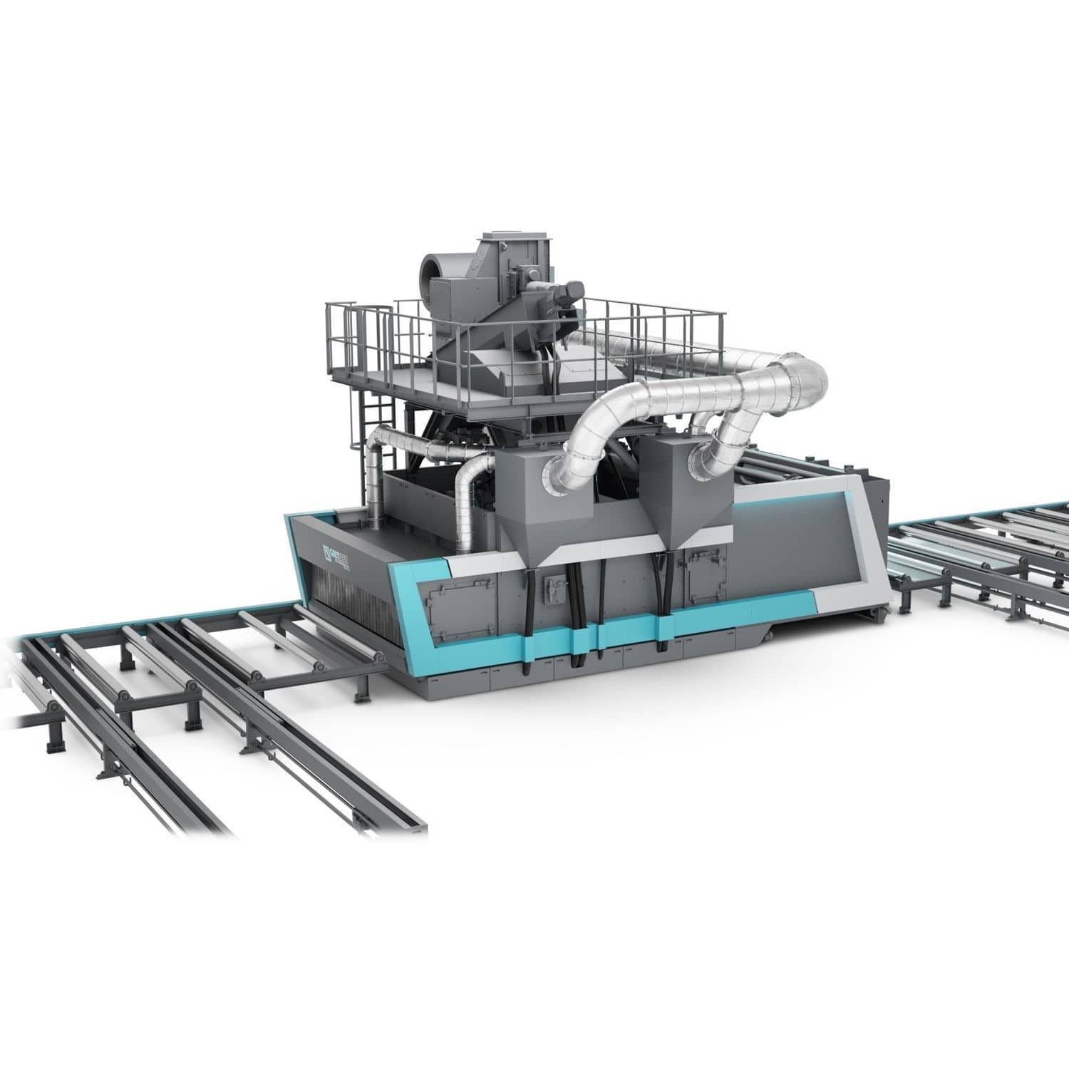 Rollbahn-Strahlanlage - 3008 - KALTENBACH - 8 Turbinen / für Metall