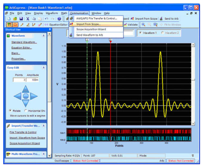 Schnittstellen-Software - ArbExpress - Tektronix - Signalverarbeitung