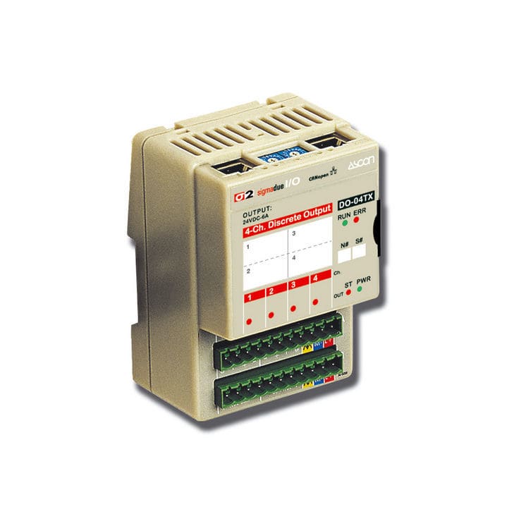 Digitales EA Modul - DO-04TX - ASCON TECNOLOGIC - CANopen / 4 Digitalausgänge / Netzwerk