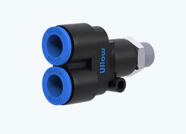 Pneumatischer Anschluss - VO-40 series - UFLOW AUTOMATION - Gewinde / Y-förmig / Kunststoff