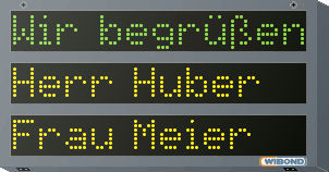 Alphanumerisches Display - WIBOND Informationssysteme GmbH ...