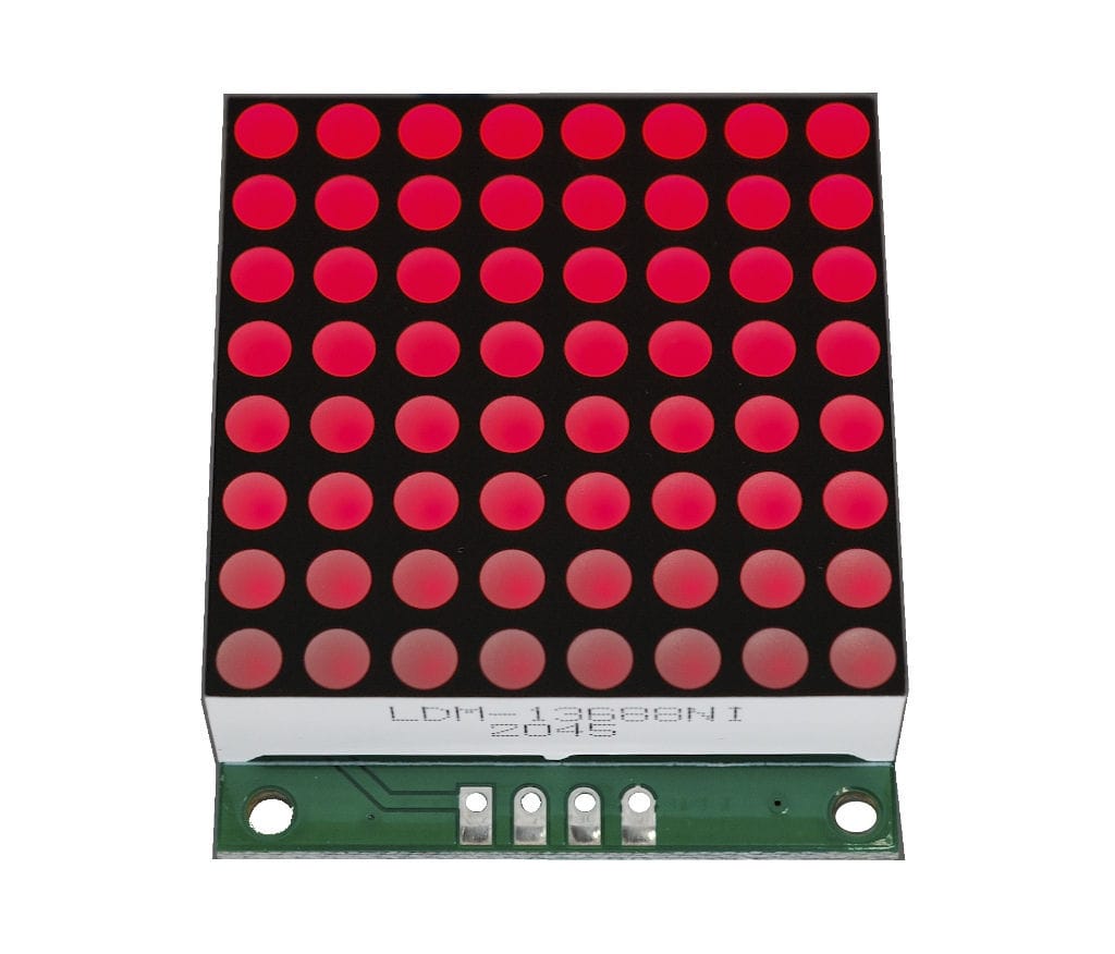 LED-Display - LDM-13688NI-UR - LUMEX - Punktmatrix / 8 x 8 / Industrie