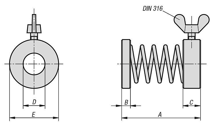 Zylindrische Feder - 04195 - norelem - Éléments standard mécaniques - Stahl
