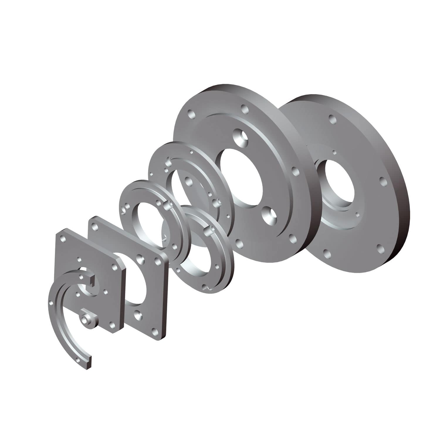 Kreisflansch - Hohner Automaticos - quadratisch