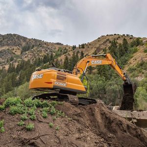 Mittelgroßer Bagger - CX365E SR - Case - auf Raupen / Diesel / für ...