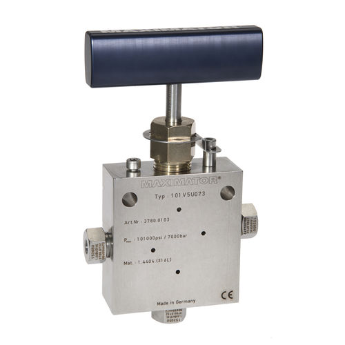 Handventil - 101V series - Maximator GmbH - Stell / für Gas / Edelstahl