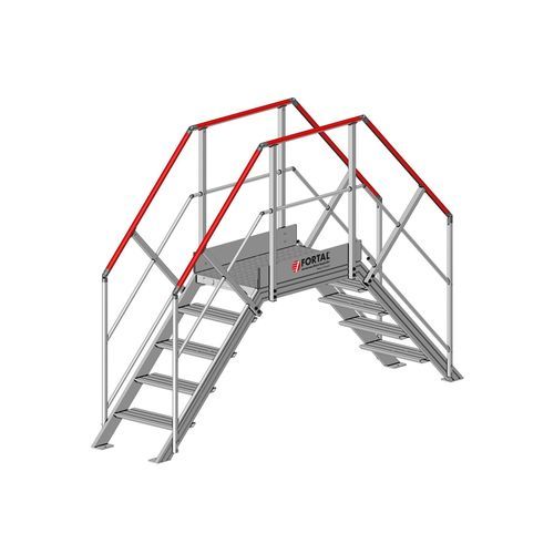 Treppe für Außenbereich - F81345 series - FORTAL - Aluminium / mit Absatz