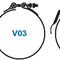 Edelstahl-Schlauchschelle - 300 series - Clampco - Bolzen / V-Profil