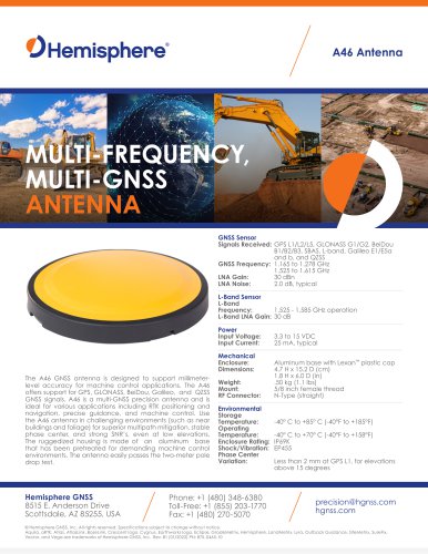 Alle Kataloge und technischen Broschüren von Hemisphere GNSS