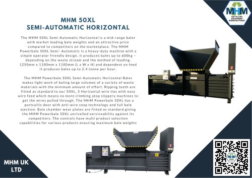Alle Kataloge und technischen Broschüren von MHM UK LTD