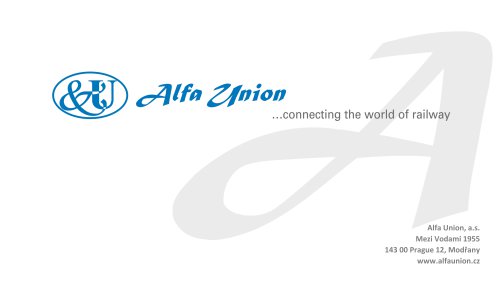 Alle Kataloge und technischen Broschüren von Alfa Union, a.s.
